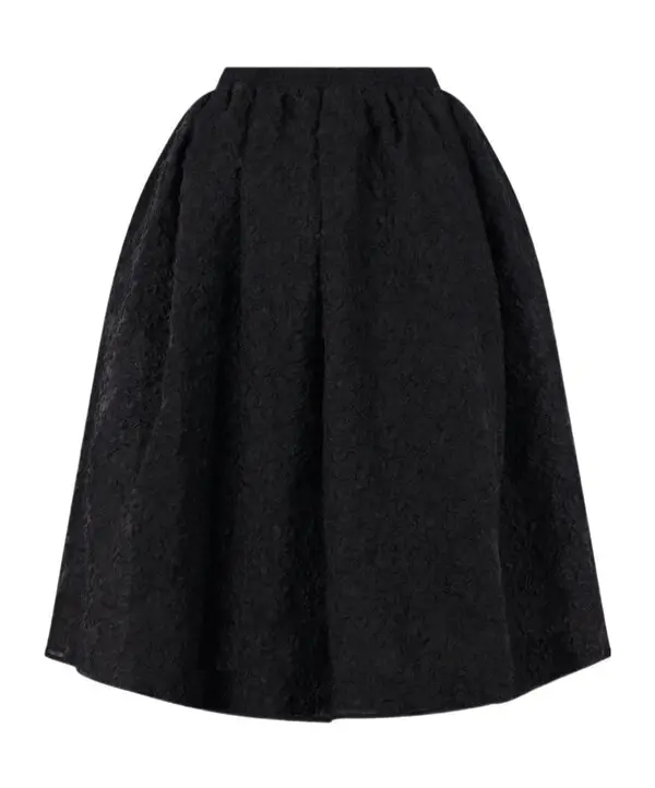 Cecilie Bahnsen Grasmere Quilted Circle Skirt - Black