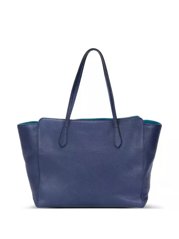 Gucci Swing Leather Tote Bag - Blue