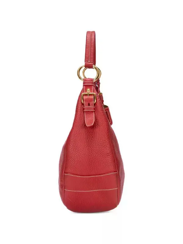 Prada Logo-plaque Leather Shoulder Bag - Red