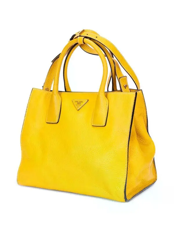 Prada Grained Leather Tote Bag