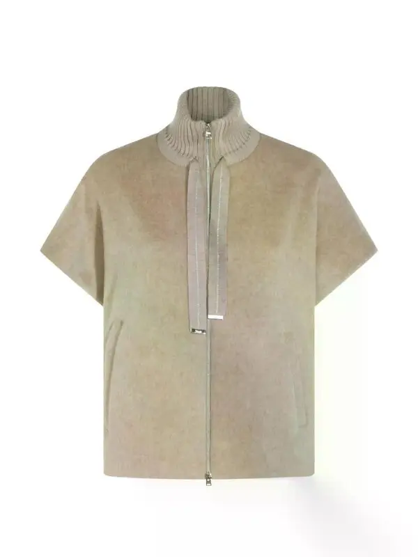 Herno High-neck Short-sleeve Poncho