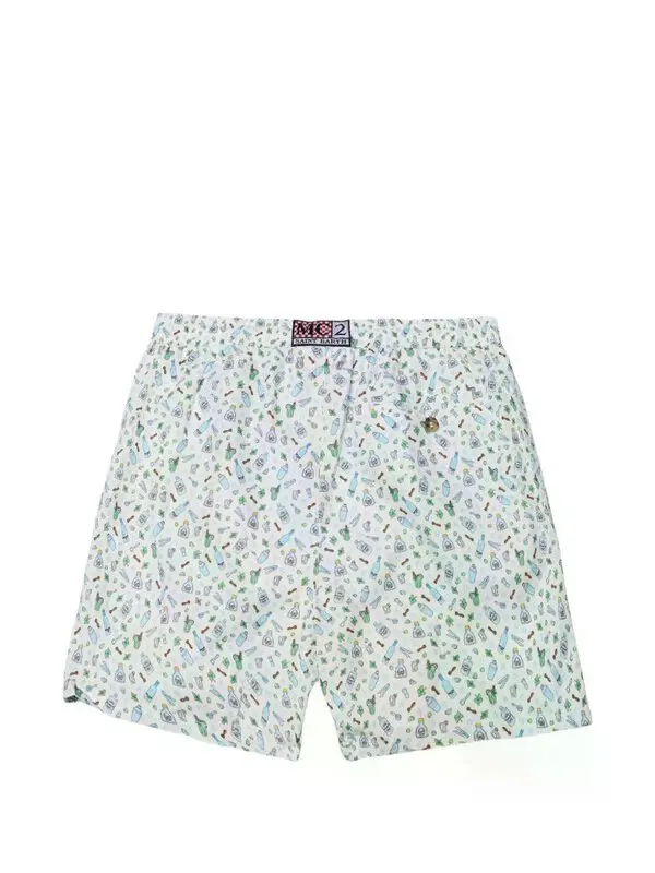 MC2 SAINT BARTH Cocktail Print Swim Shorts - Neutrals