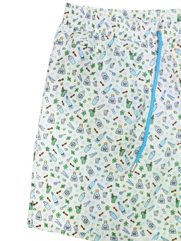 MC2 SAINT BARTH Cocktail Print Swim Shorts