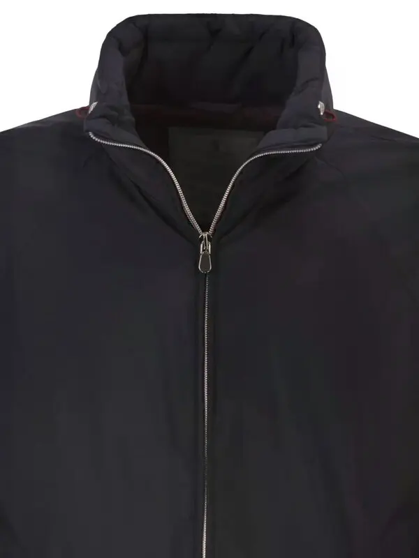 Brunello Cucinelli Navy Padded High Neck Jacket