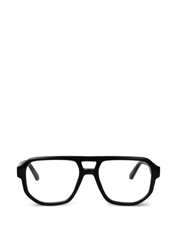 Calvin Klein Pilot-frame Geometric Eyeglasses - Black
