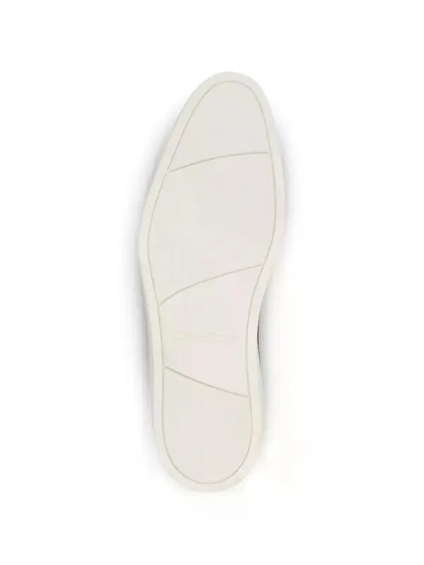 Santoni Woven Leather Loafers