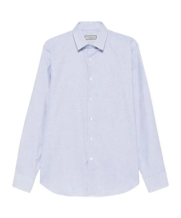 Canali Checked Cotton Shirt