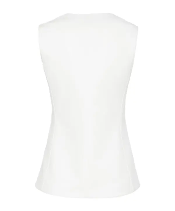 Max Mara Fornovo Viscose Blend Jersey Vest - White