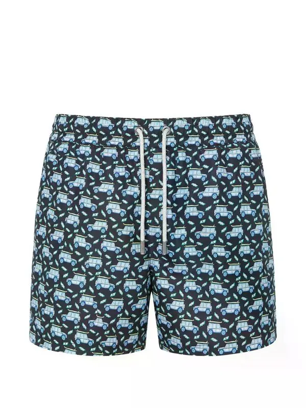 MC2 SAINT BARTH Printed Swim Shorts - Black