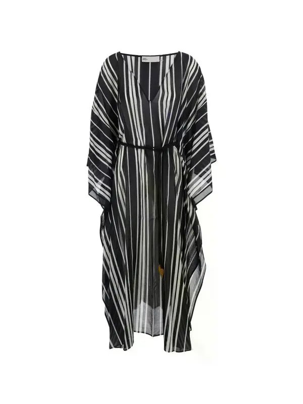 Tory Burch Belted Striped Caftan