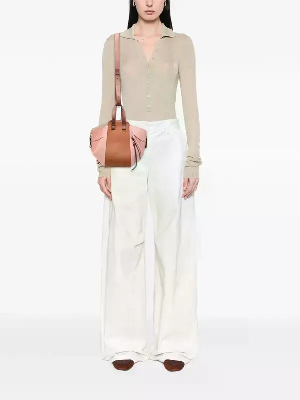 Loewe Small Tricolor Leather Hammock Satchel - Brown