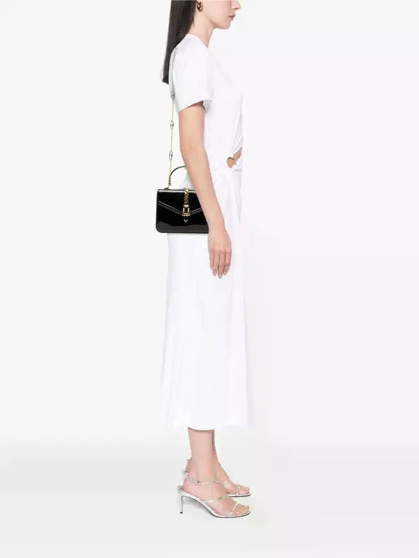 Gucci Patent Sylvie 1969 Top Handle Bag Satchel
