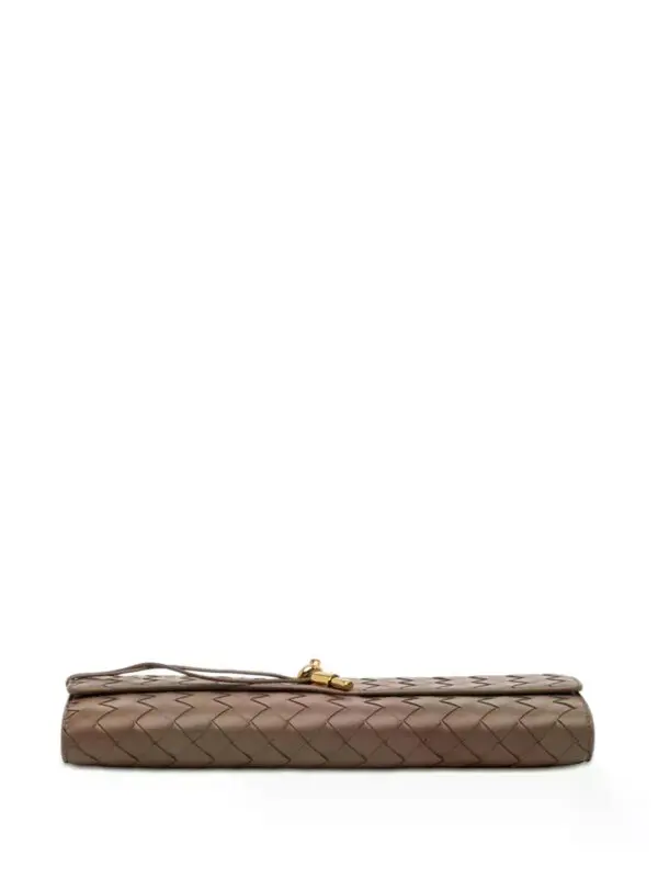 Bottega Veneta Lambskin Intrecciato Andiamo Clutch Bag
