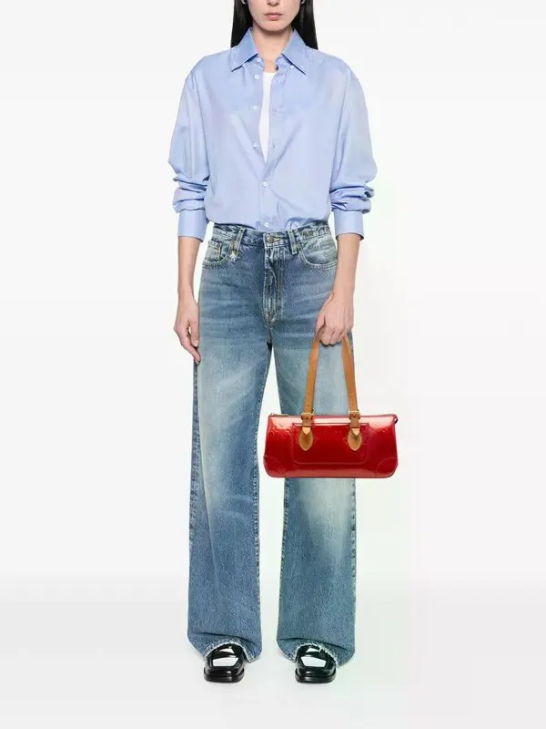 LOUIS VUITTON Monogram Vernis Rosewood Avenue Shoulder Bag - Red