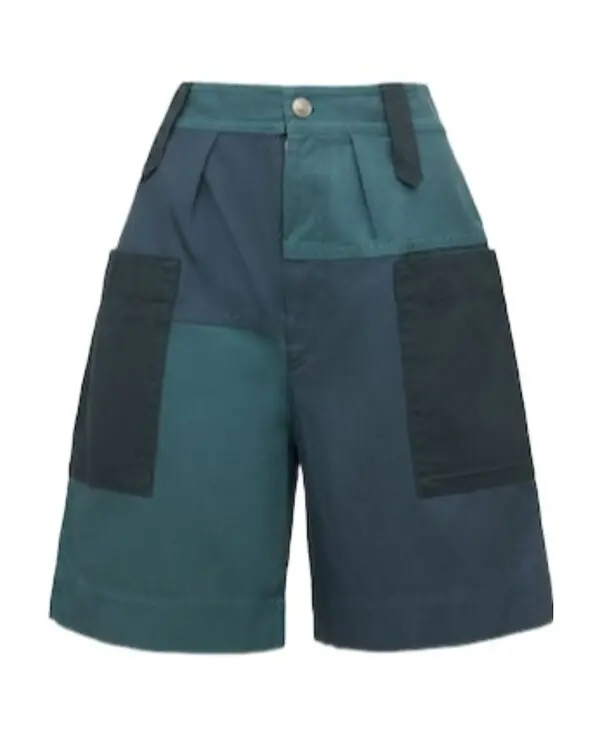 Isabel Marant Étoile Patchwork Casual Shorts - Blue