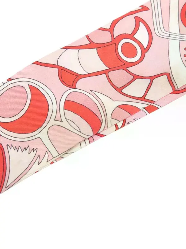 Hermès 2024 Folklore Silk Twilly Scarf Scarves