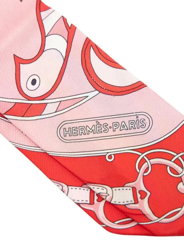 Hermès 2024 Folklore Silk Twilly Scarf Scarves