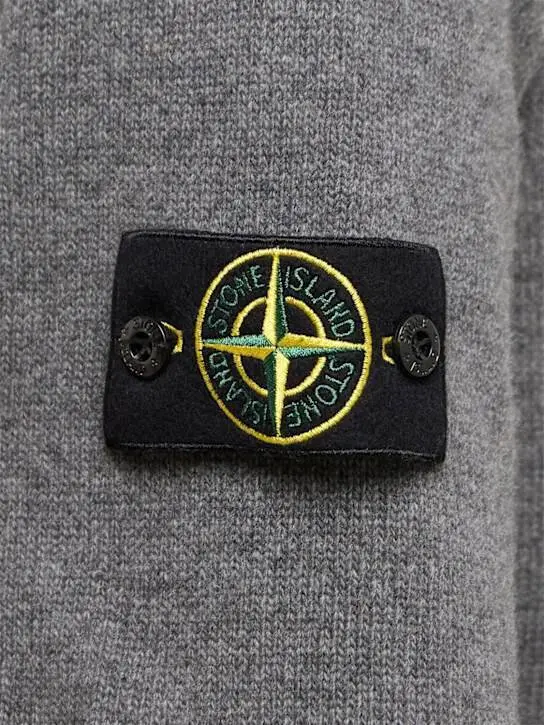 Stone Island Wool Blend Crewneck Sweater - Gray