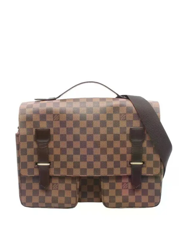 LOUIS VUITTON Damier Ebene Broadway Satchel - Brown