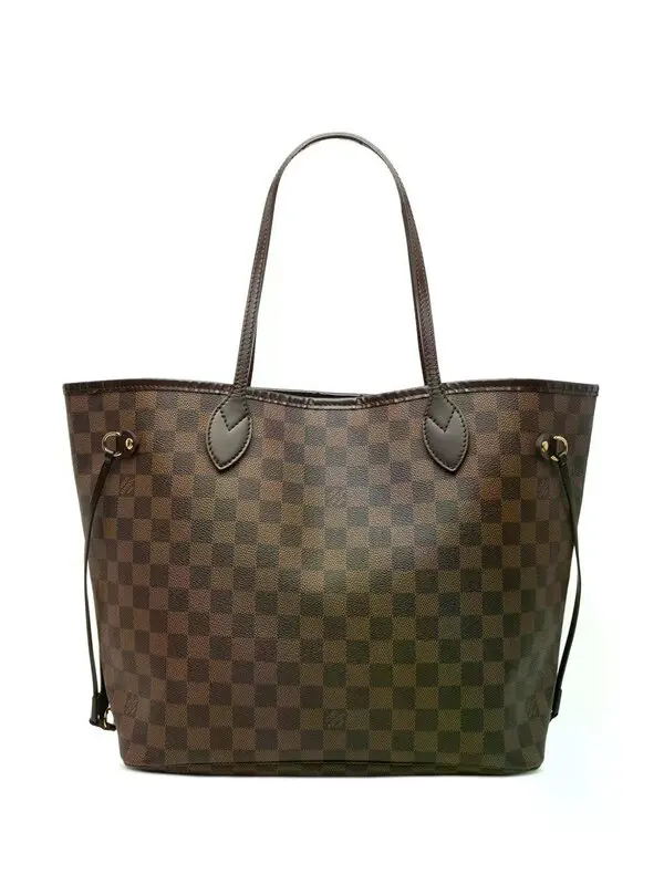 LOUIS VUITTON Damier Ebene Neverfull Mm Tote Bag - Brown