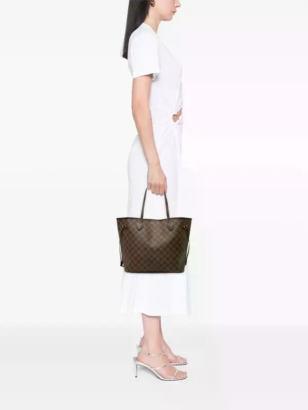 LOUIS VUITTON Damier Ebene Neverfull Mm Tote Bag - Brown