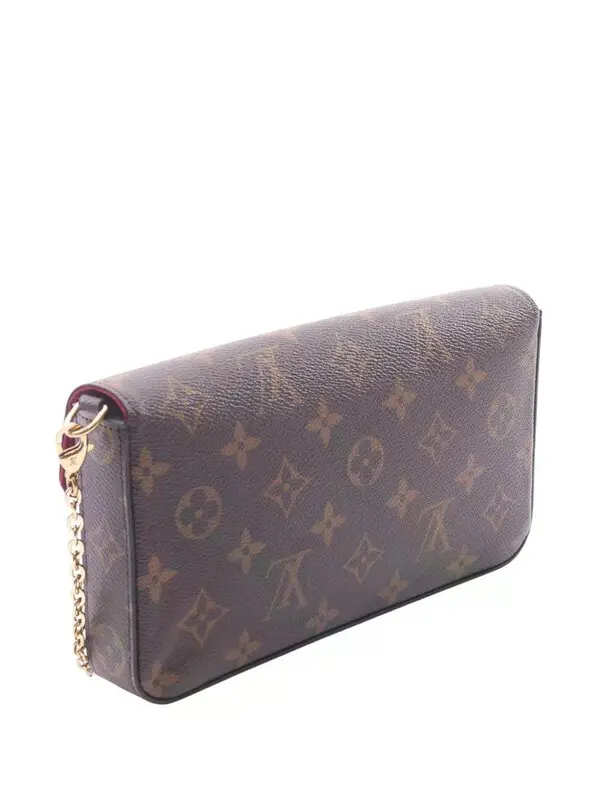 LOUIS VUITTON Monogram Pochette Felicie Crossbody Bag - Brown