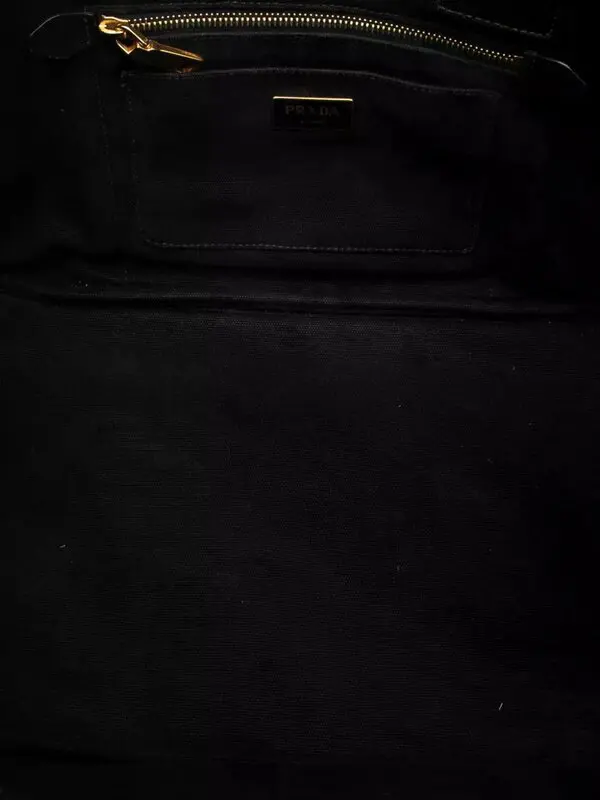 Prada Canvas Canapa Logo Satchel - Black