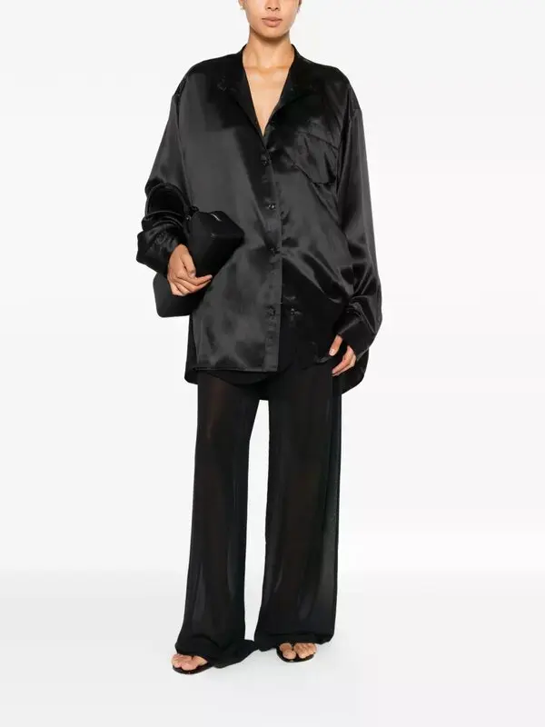 Marie Adam-Leenaerdt Satin Finish Oversized Shirt