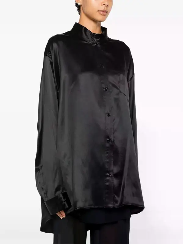 Marie Adam-Leenaerdt Satin Finish Oversized Shirt