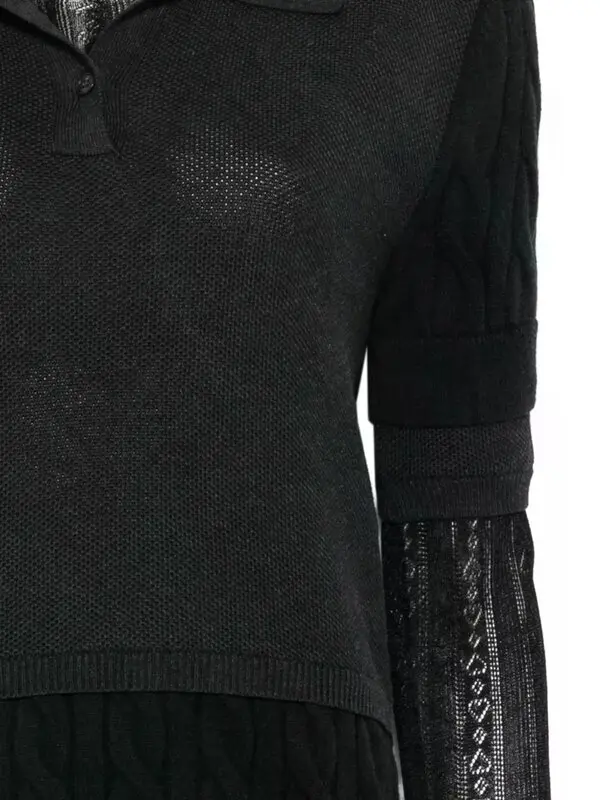 Marie Adam-Leenaerdt Layered Knitted Polo Top