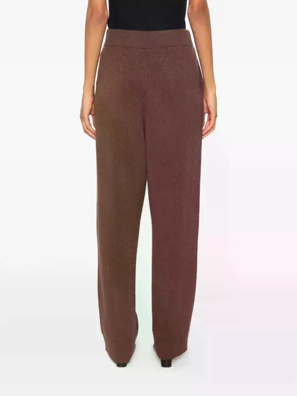 Brunello Cucinelli Ribbed Knit Straight-leg Trousers