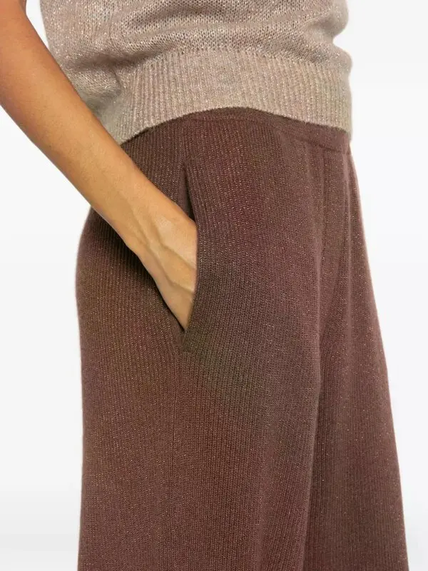 Brunello Cucinelli Ribbed Knit Straight-leg Trousers