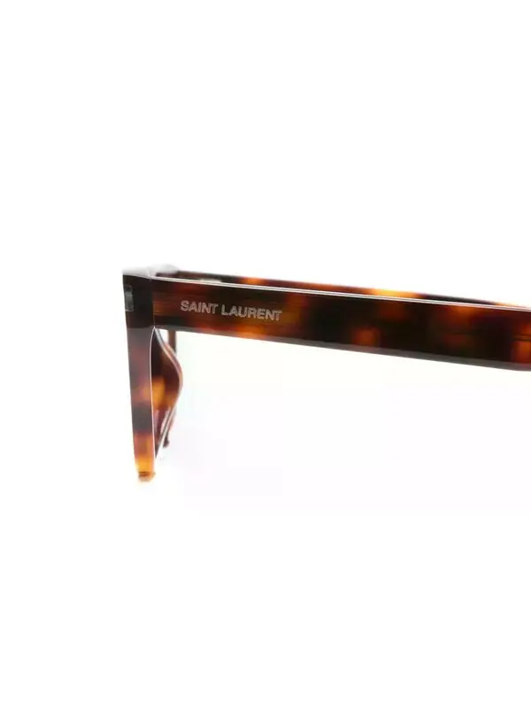 Saint Laurent Tortoiseshell-effect Cat-eye Glasses
