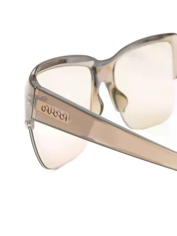Gucci Logo Plaque Square Frame Sunglasses