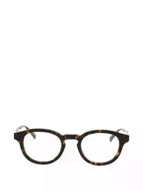 Saint Laurent Tortoiseshell Round Frame Glasses - Brown