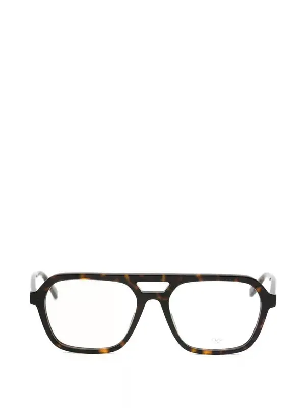 Saint Laurent Pilot-frame Glasses - Brown