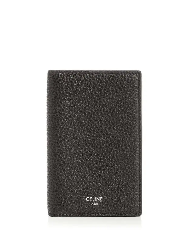 Celine Vertical Leather Card Holder - Brown