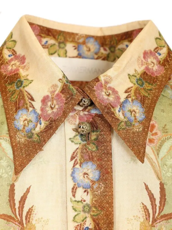 Zimmermann Indra Printed Silk Shirt - Multicolor