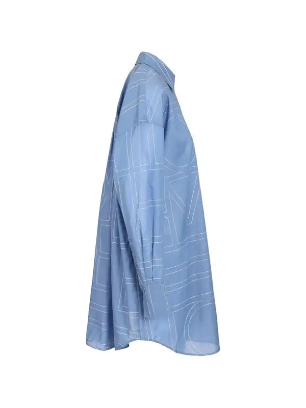 TOTEME Long Embroidered Shirt - Blue