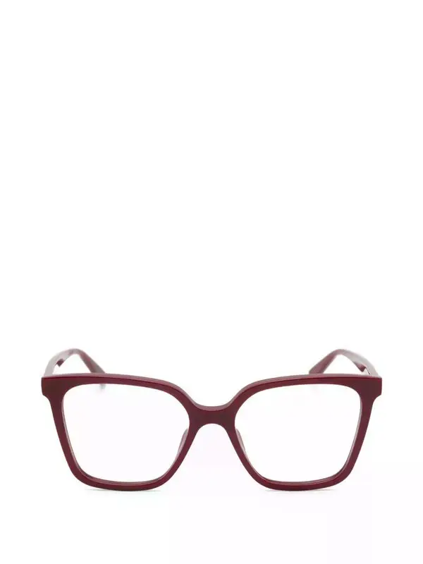 Saint Laurent Square Frame Glasses - Red