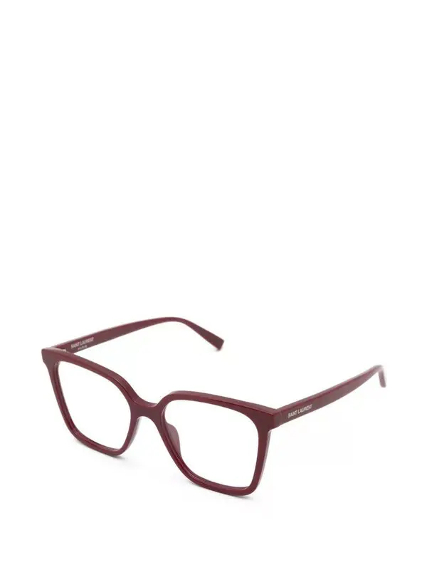Saint Laurent Square Frame Glasses - Red