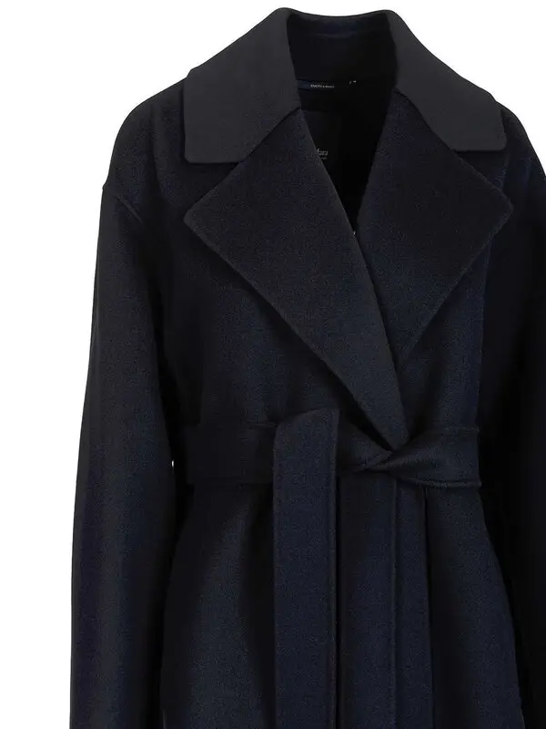 Max Mara Double-breasted Hand-sewn Wool Coat - Blue