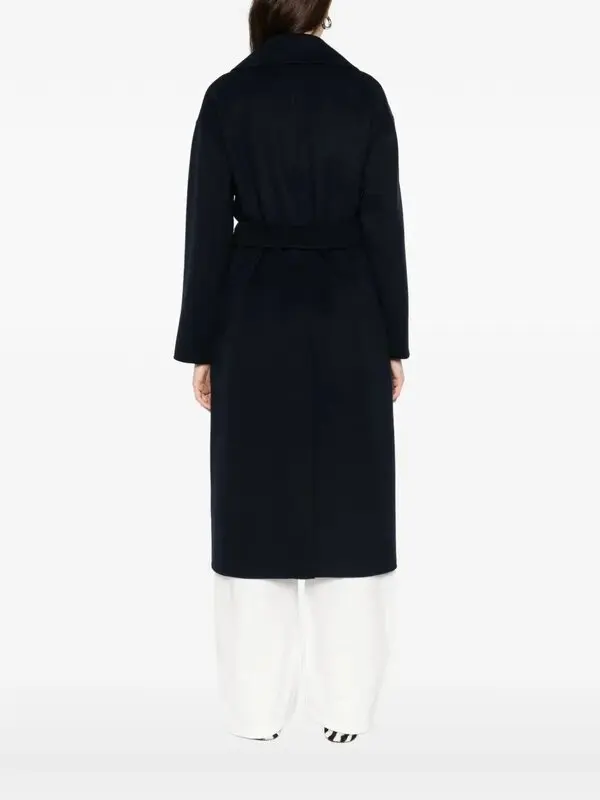 Max Mara Double-breasted Hand-sewn Wool Coat - Blue
