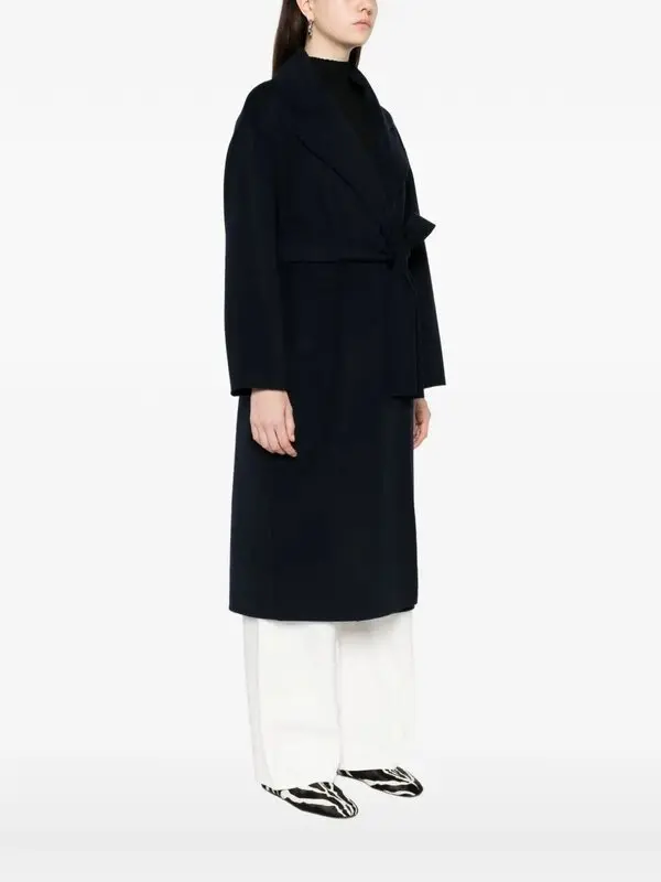 Max Mara Double-breasted Hand-sewn Wool Coat - Blue