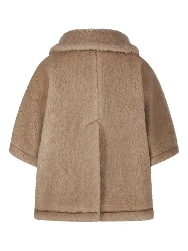 Max Mara Corvino Cape In Alpaca And Cashmere - Cream