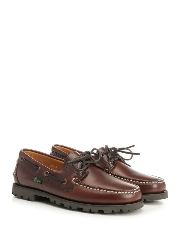 Paraboot Leather Loafers With Lug Sole
