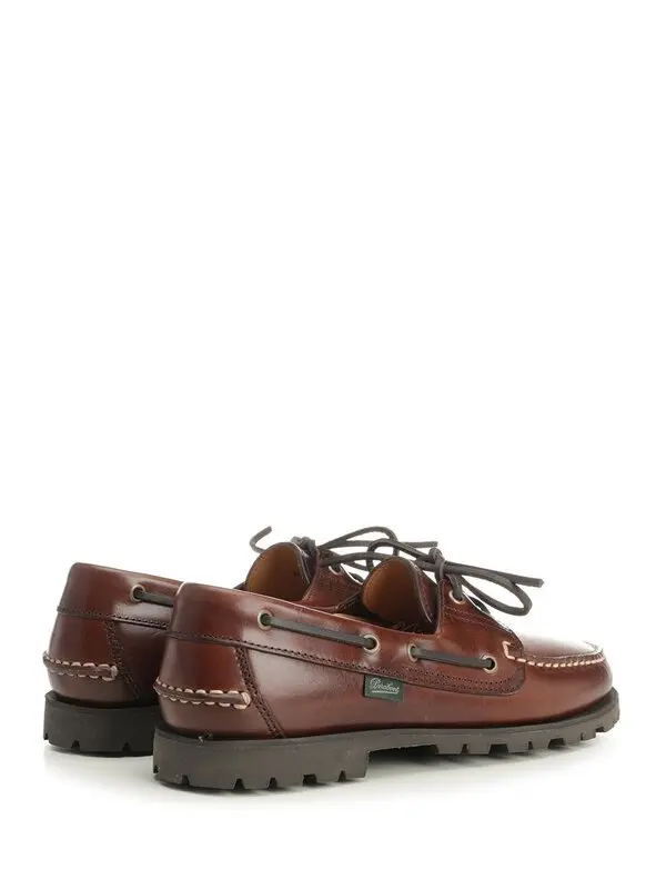 Paraboot Leather Loafers With Lug Sole