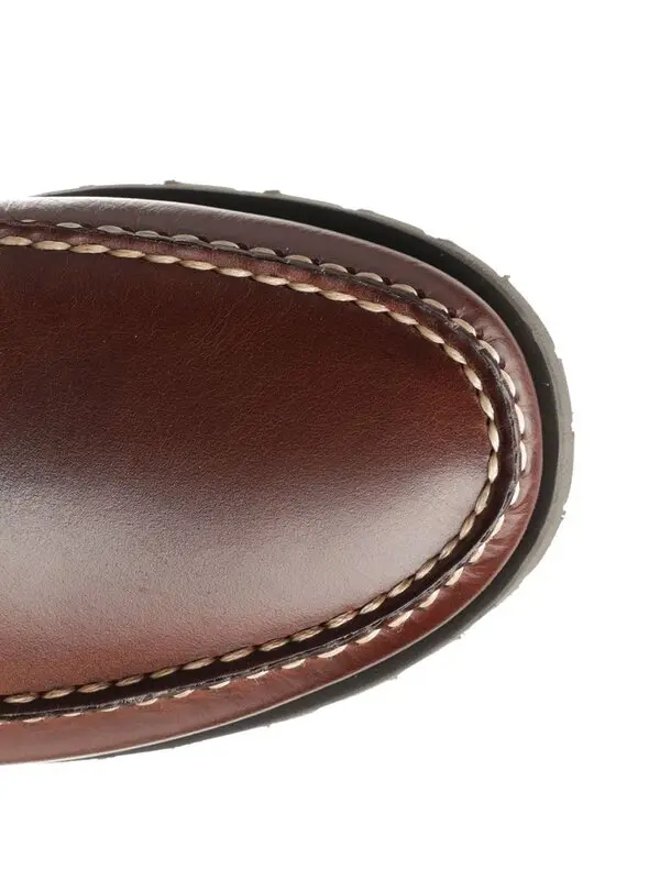 Paraboot Leather Loafers With Lug Sole