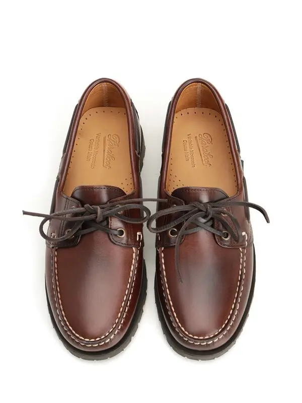 Paraboot Leather Loafers With Lug Sole