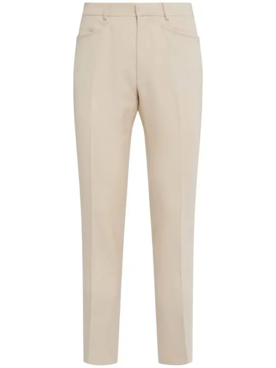 TOM FORD Dylan Mohair Blend Twill Pants - Nude